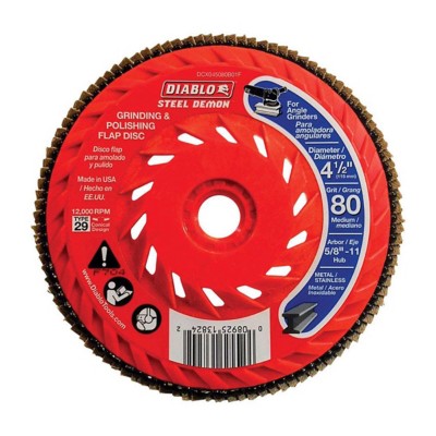 Diablo 4-1/2 in Steel Demon 80 Grit Flap Disc