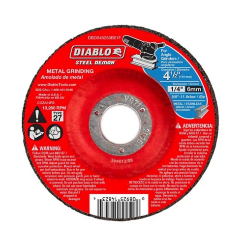 Diablo Steel Demon 4-1/2 in x 1/4 in Metal DC Grinding Disc