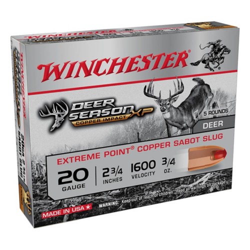 Winchester Deer Season Copper Impact XP Sabot Slug 20 Gauge Shotshells