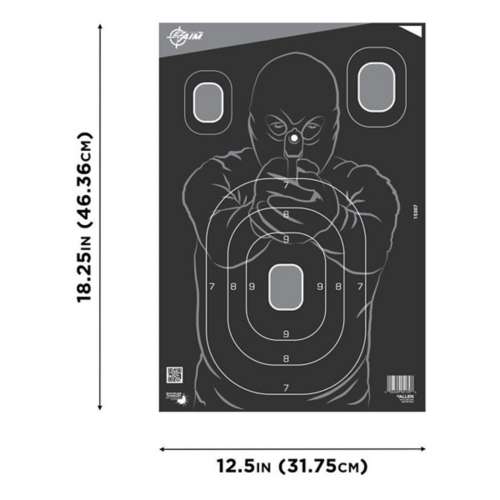 Allen Ez Aim Non-Adhesive Silhouette Reactive Paper Targets 100 Pack | SCHEELS.com