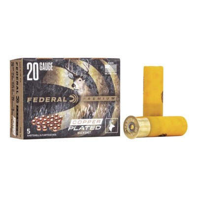 Federal Copper Plated Buckshot 20 20 Gauge Shotshells 5 Round Box