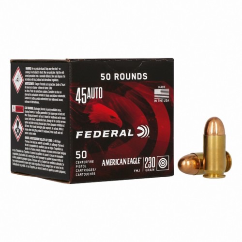Federal Eagle FMJ 45 ACP Handgun Ammunition 50 Round Box