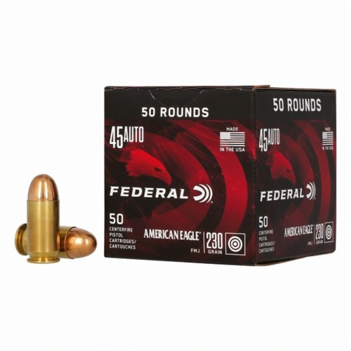 Federal Eagle FMJ 45 ACP Handgun Ammunition 50 Round Box