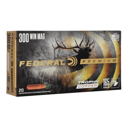 Federal Premium Trophy Copper 300 Winchester Magnum Rifle Ammunition 20 ...