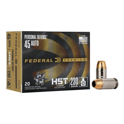 Federal Personal Defense HST JHP 45 ACP Handgun Ammunition 20 Round Box