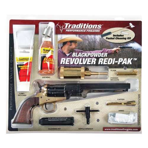 Traditions 1851 Navy .44 Cal Black Powder Revolver Redi-Pak Pistol ...