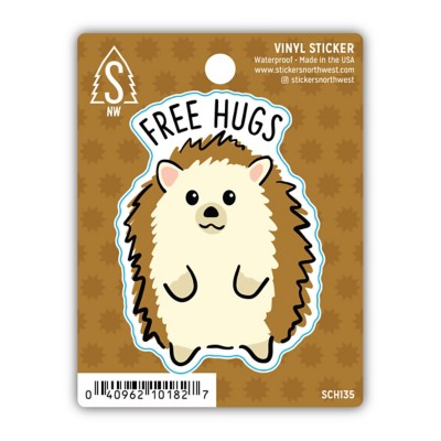 Stickers Northwest Free Hedgehog Hugs Sticker Sticker