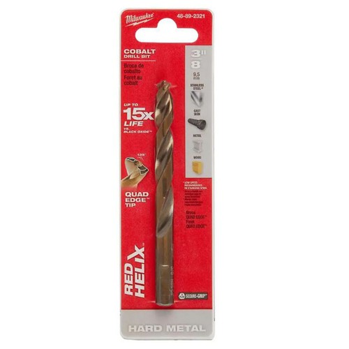 Milwaukee 3/8 in Cobalt RED HELIX Twist Drill Bit