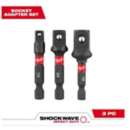 Milwaukee Shockwave Impact Duty 1/4 in Hex Shank Socket Adapter 3 pc ...