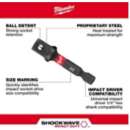 Milwaukee Shockwave Impact Duty 1/4 in Hex Shank Socket Adapter 3 pc ...