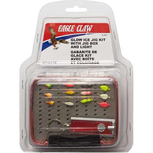 Eagle Claw Glow Ice Jig Kit with Jig Box and Glow Light | SCHEELS.com