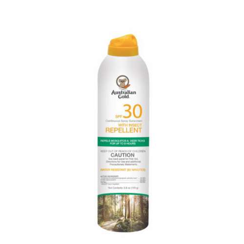 Australian Gold SPF 30 Insect Repellent Continuous Sunscreen Spray ...