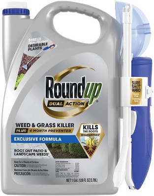 Roundup Dual Action Weed & Grass Killer with Sure Shot Wand 1 Gal