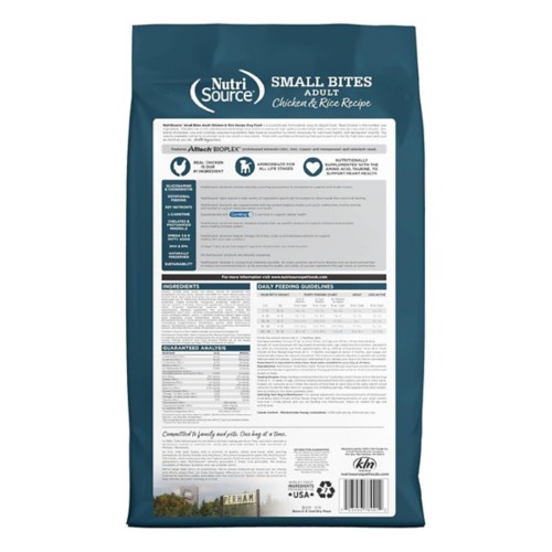 NutriSource Adult Small Bites Chicken and Rice Dog Food