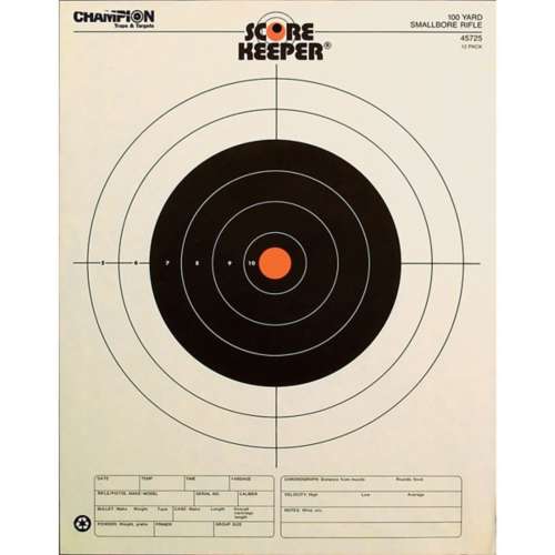 Champion 100 Yard Rifle Sight In Target Orange Bullseye 12 Per Pack ...