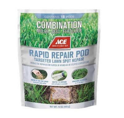 Ace Rapid Repair Pod Mixed Sun or Shade Fertilizer/Mulch/Seed 15 oz