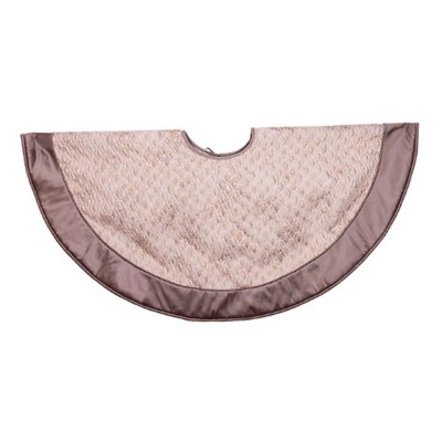 Kurt S. Adler Diamond Jacquard With Gray Dupion Border Tree Skirt