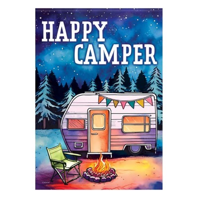 Carson Home Accents Happy Camper Garden Flag