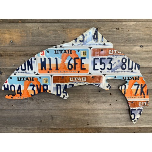 Cody's Fish 24" Utah Trout License Plate Art