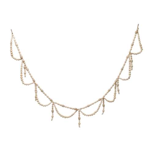 Creative Co-Op Paulownia Wood Bead Swag Garland | SCHEELS.com