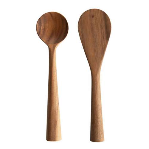 Creative Co-Op Hand-Carved Assorted Acacia Wood Standing Spoon ...