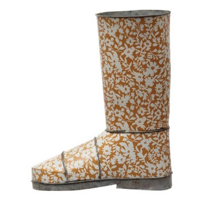 Creative Co-Op Decorative Metal Garden Boot With Floral Pattern ...