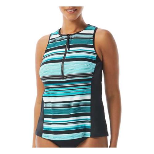 Women's Beach House Sport Racer Zip Front Tankini Swimsuit | SCHEELS.com