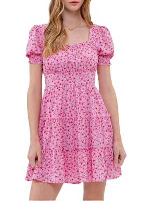 Women's Blu Pepper Ditsy Floral Square Neck Dress | SCHEELS.com