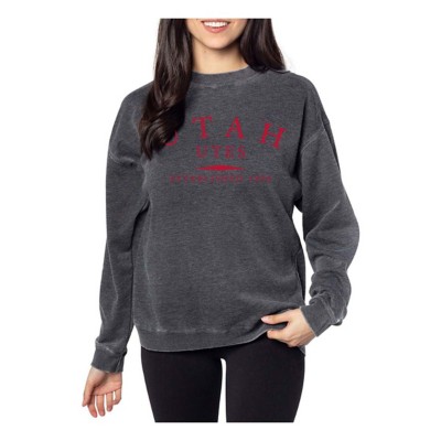 Chicka-D Women's Utah Utes Arch Over Serif Crew | SCHEELS.com