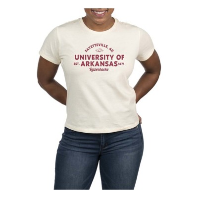 USCAPE Women's Arkansas Razorbacks Banner High Waisted T-Shirt ...