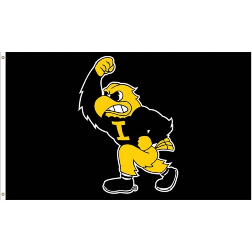Wincraft Iowa Hawkeyes 3'x5' Deluxe Fighting Herky Flag