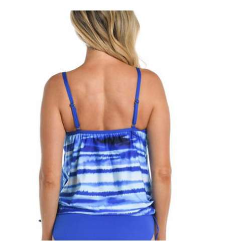 Womens 24th And Ocean Caribbean V Neck Swim Tankini