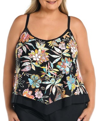 Women's Maxine Plus Size Flutter Hem Swim Tankini | SCHEELS.com