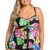 Women's 24th & Ocean Plus Size Tropiflage Flyaway Underwire Swim Tankini