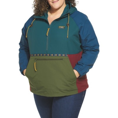 Women's L.L.Bean Plus Size Mountain Classic Multi-Color Anorak Rain ...