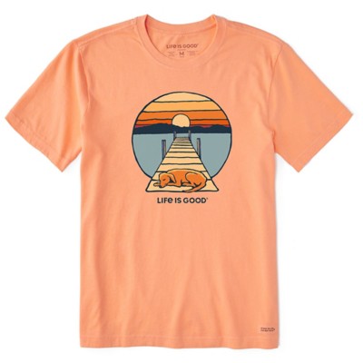 Men's Life is Good Dock Dog Sunset Crusher T-Shirt | SCHEELS.com