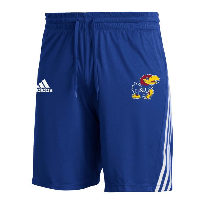 adidas Kansas Jayhawks 3 Stripe Shorts