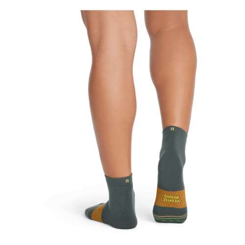 Adult Bombas Solid Double Stripe Merino Performance Quarter Running ...
