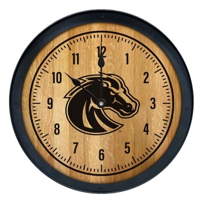 Timeless Etchings Boise State Broncos Wine Barrel Clock