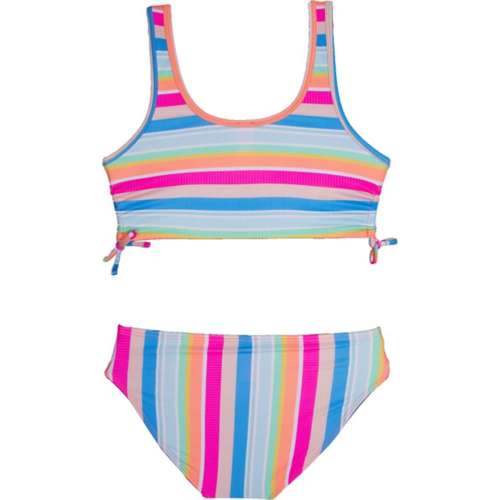 Girls' Breaking Waves Long Line Tie Swim Bikini Set | SCHEELS.com
