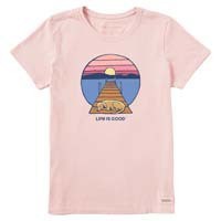 Women's Life is Good Dock Dog Sunset T-Shirt | SCHEELS.com