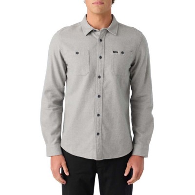 Men's O'Neill Breakwater Solid Flannel Long Sleeve Button Up Shirt ...