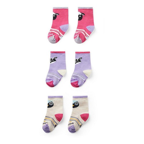 Toddler Smartwool Trio Gift Box 3 Pack Quarter Hiking Socks