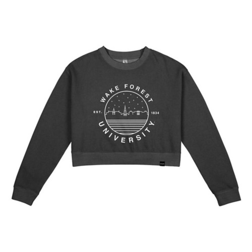 USCAPE Women's Wake Forest Deacons Starry Scape Pigment Dyed Crop Crew