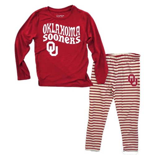 Wes and Willy Baby Girls' Oklahoma Sooners Wahoo Shirt & Pant Set