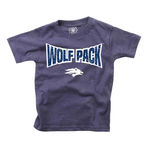 Wes and Willy Kids' Nevada Wolf Pack Navy Basic Logo T-Shirt