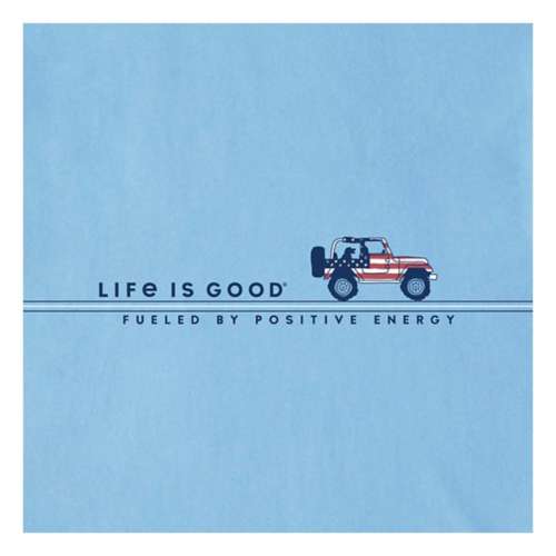 Men's Life is Good Positive Energy Americana ATV Crusher-LITE T-Shirt ...