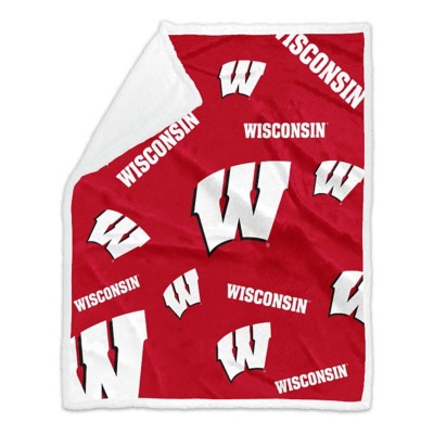 Logo Brands Wisconsin Badgers 50x60 Plush Sherpa Throw Blanket ...