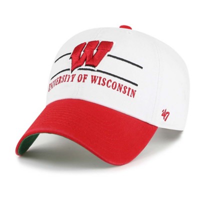 47 Brand Wisconsin Badgers Double Header Cleanup Adjustable Hat