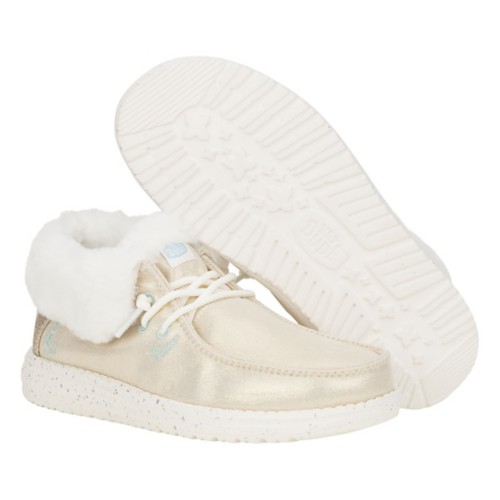 Little Girls' HEYDUDE Wendy Metallic Fold Cozy Shoes